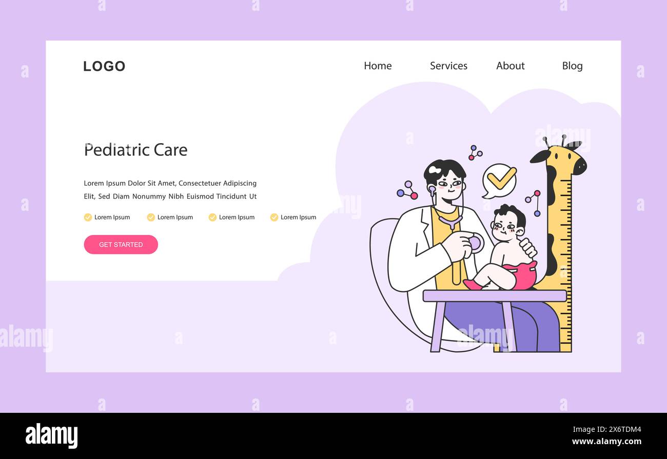 Pediatric Care concept. Ensuring child health development and ...