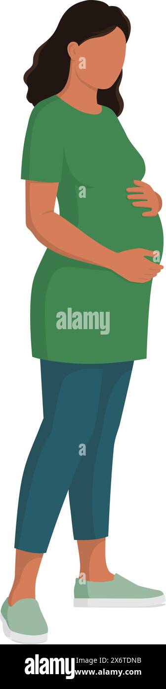 Indian pregnant woman Stock Vector Images - Alamy