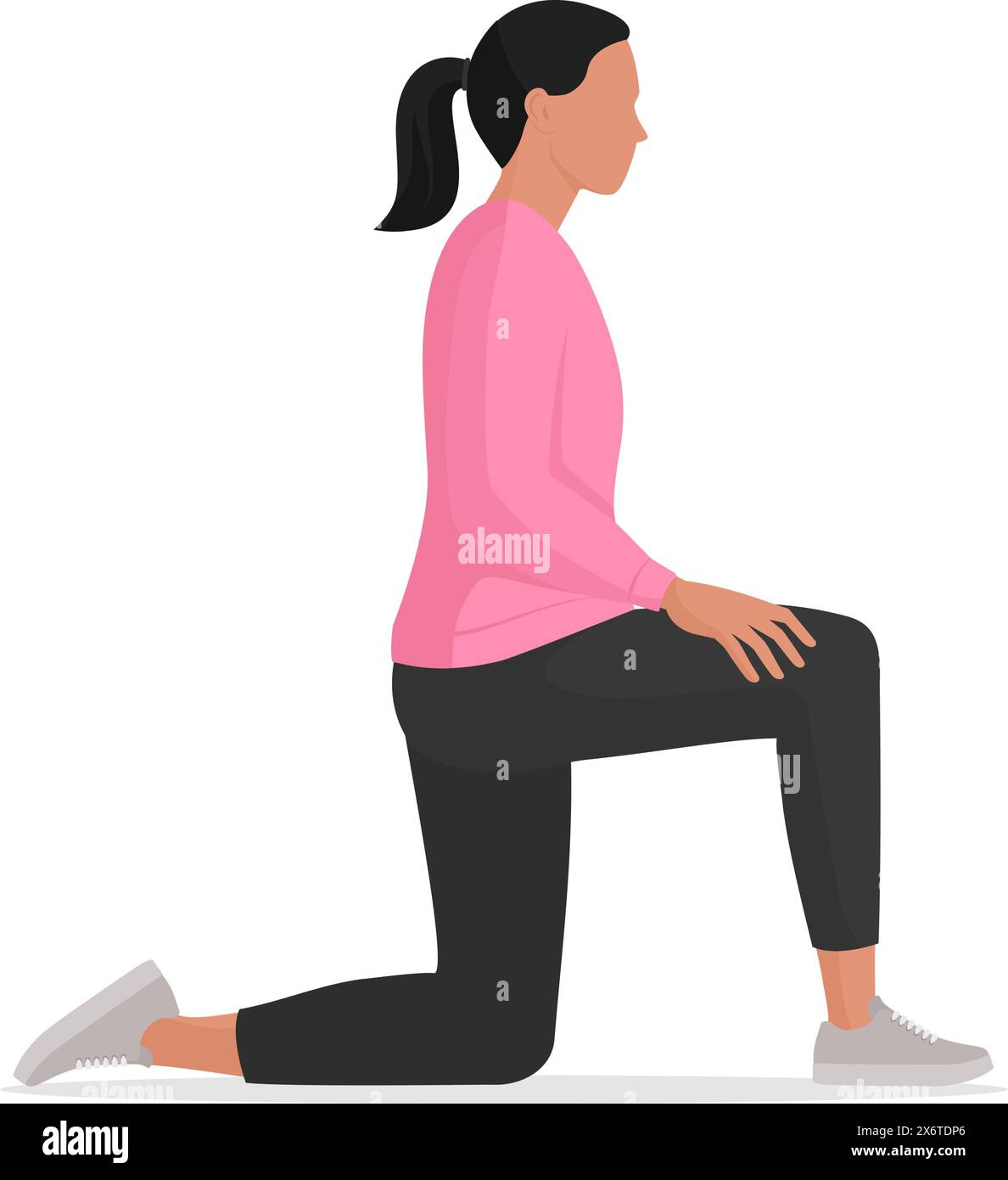 Side view woman training Stock Vector Images - Alamy