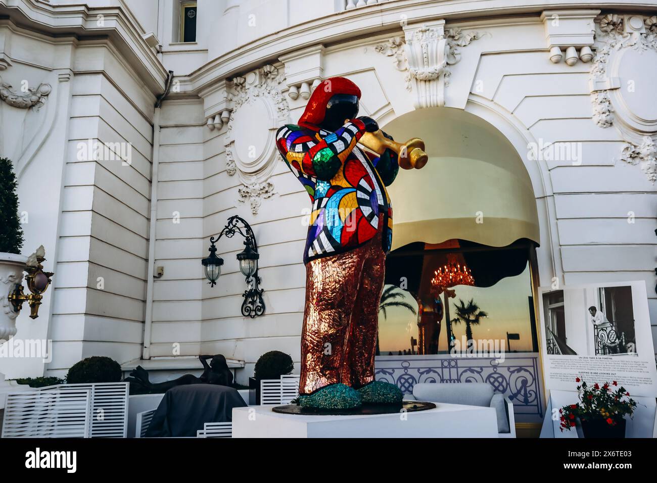 Nice, France - 19 November 2023 : Sculpture at the central facade of ...