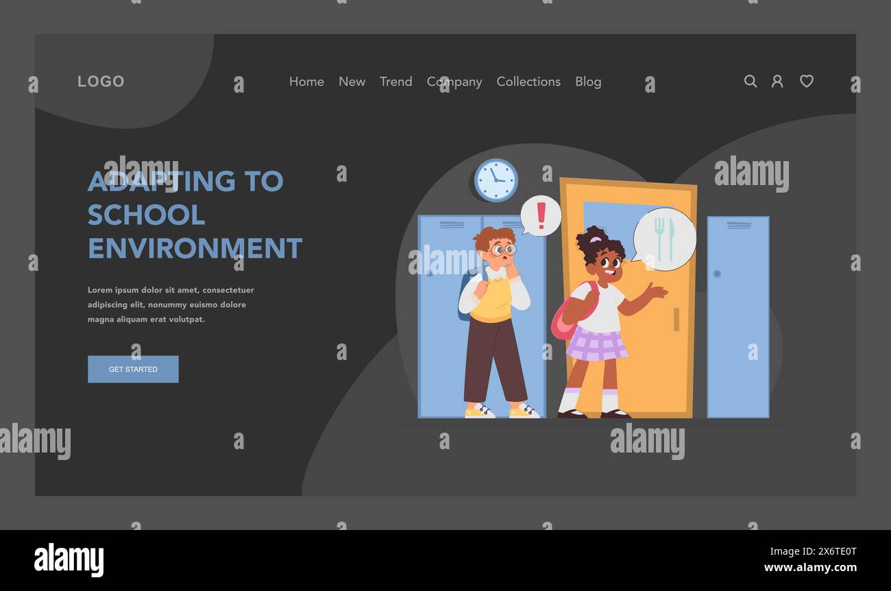 Adapting to school environment web or landing. Students navigate ...