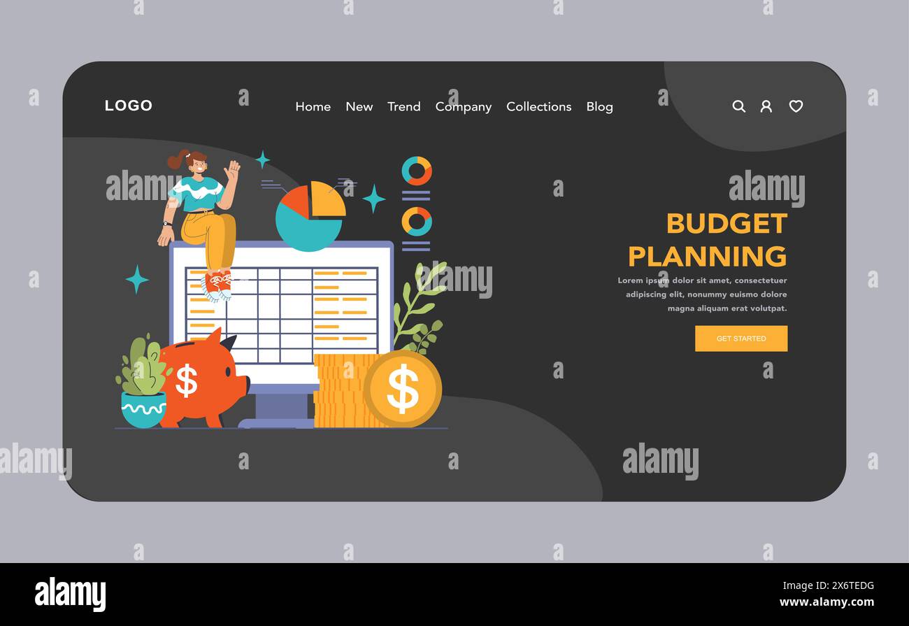 Budgeting calculator spreadsheet Stock Vector Images - Alamy