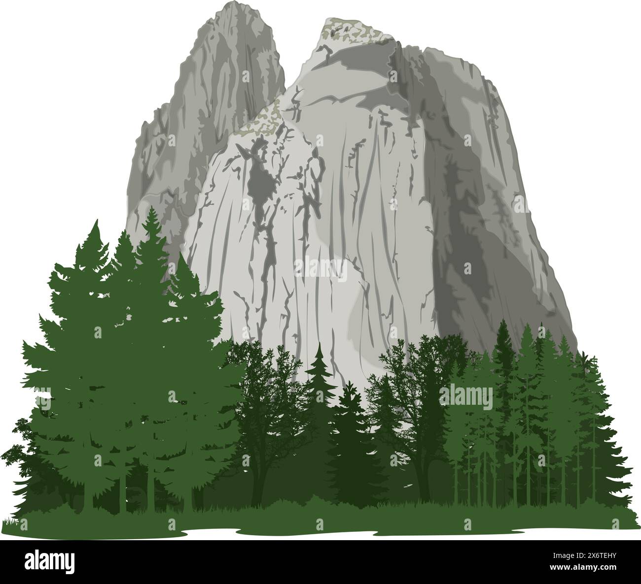 High rock formation Stock Vector Images - Alamy