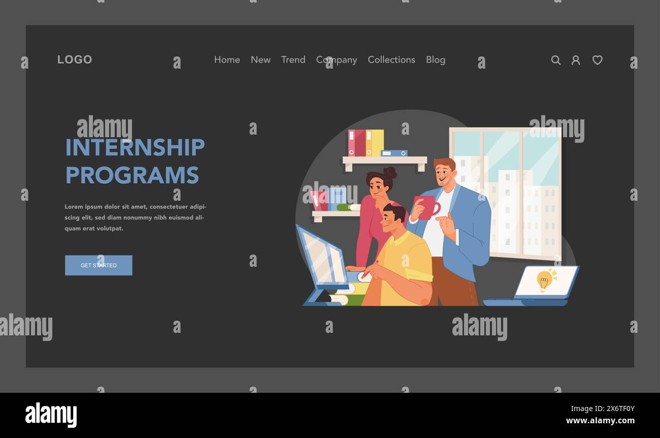 Dynamic work setting Stock Vector Images - Alamy