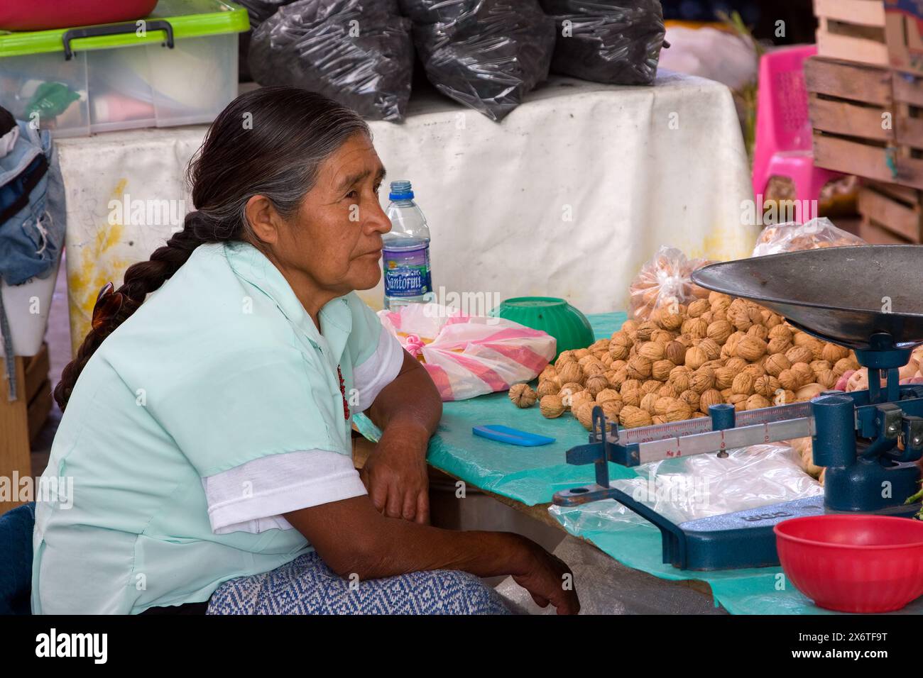 Tlacolula; Oaxaca; Mexico. Tlacolula Market. Zapotec Indian Walnut ...