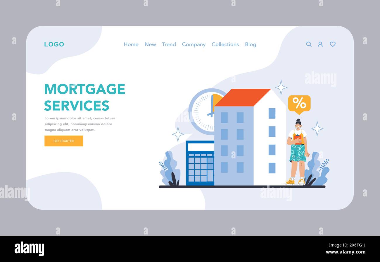 Mortgage Services web or landing page. Tailored home loan solutions to make property dreams a ...