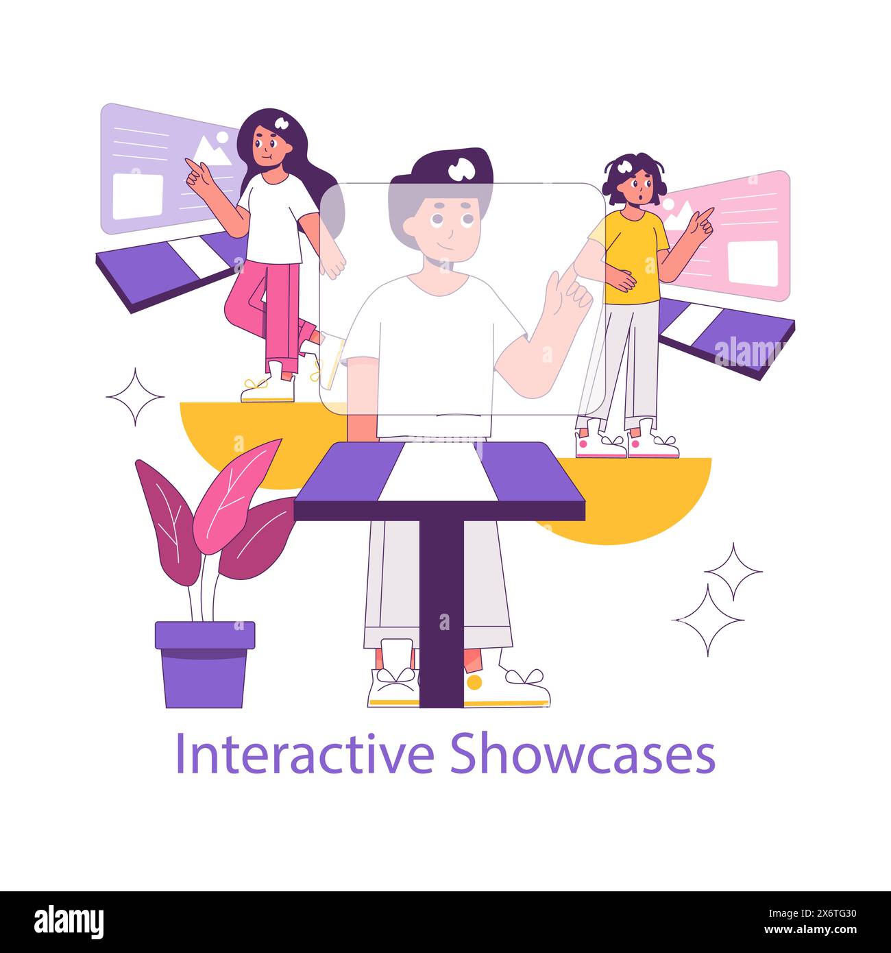 Engaging in immersive virtual reality Cut Out Stock Images & Pictures ...