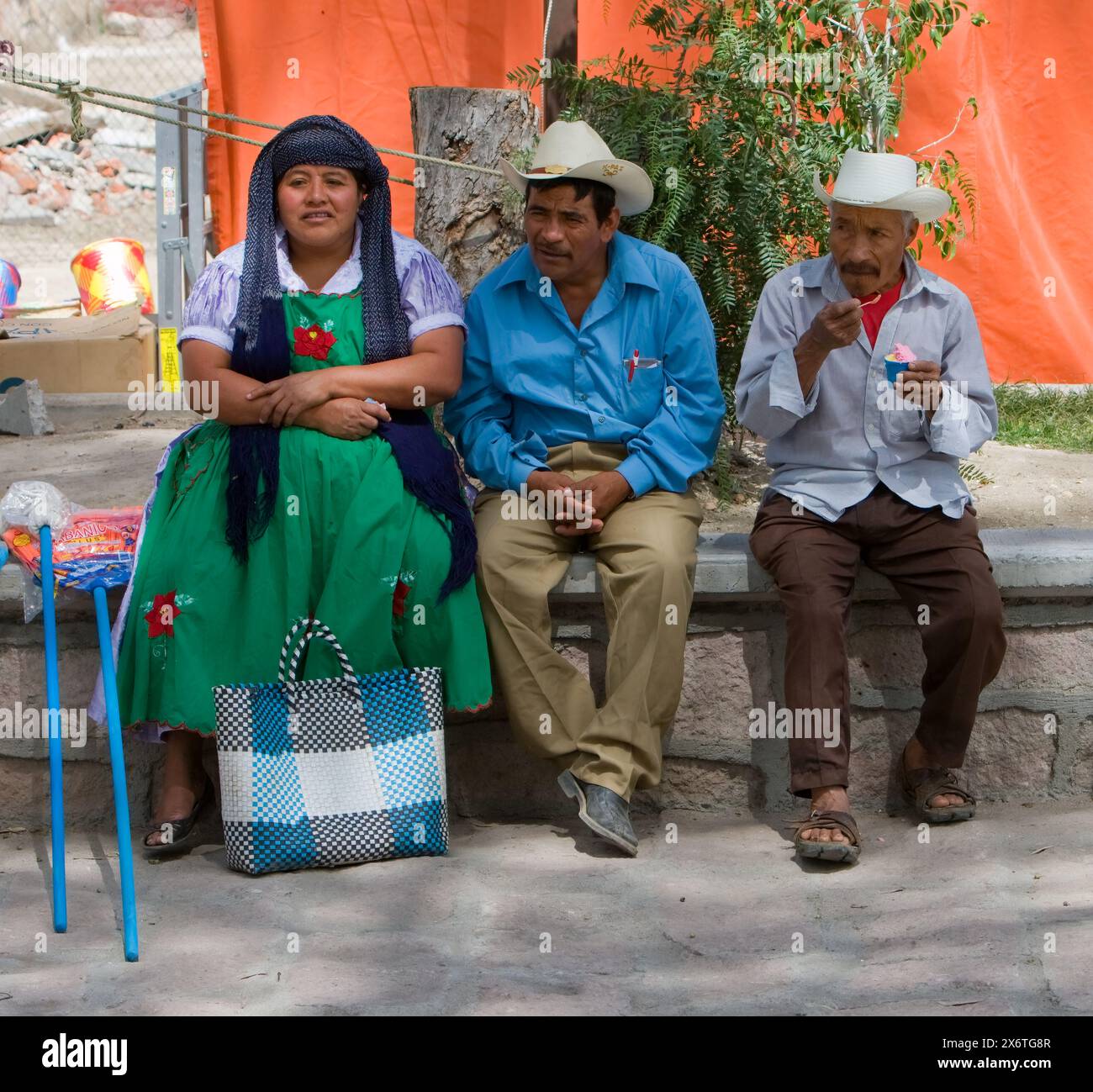 Tlacolula, Oaxaca, Mexico. Tlacolula Plaza in front of Church, Capilla ...
