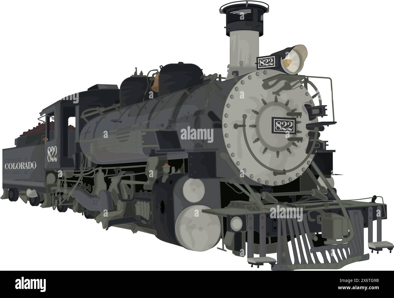 Old steam train Stock Vector Images - Alamy
