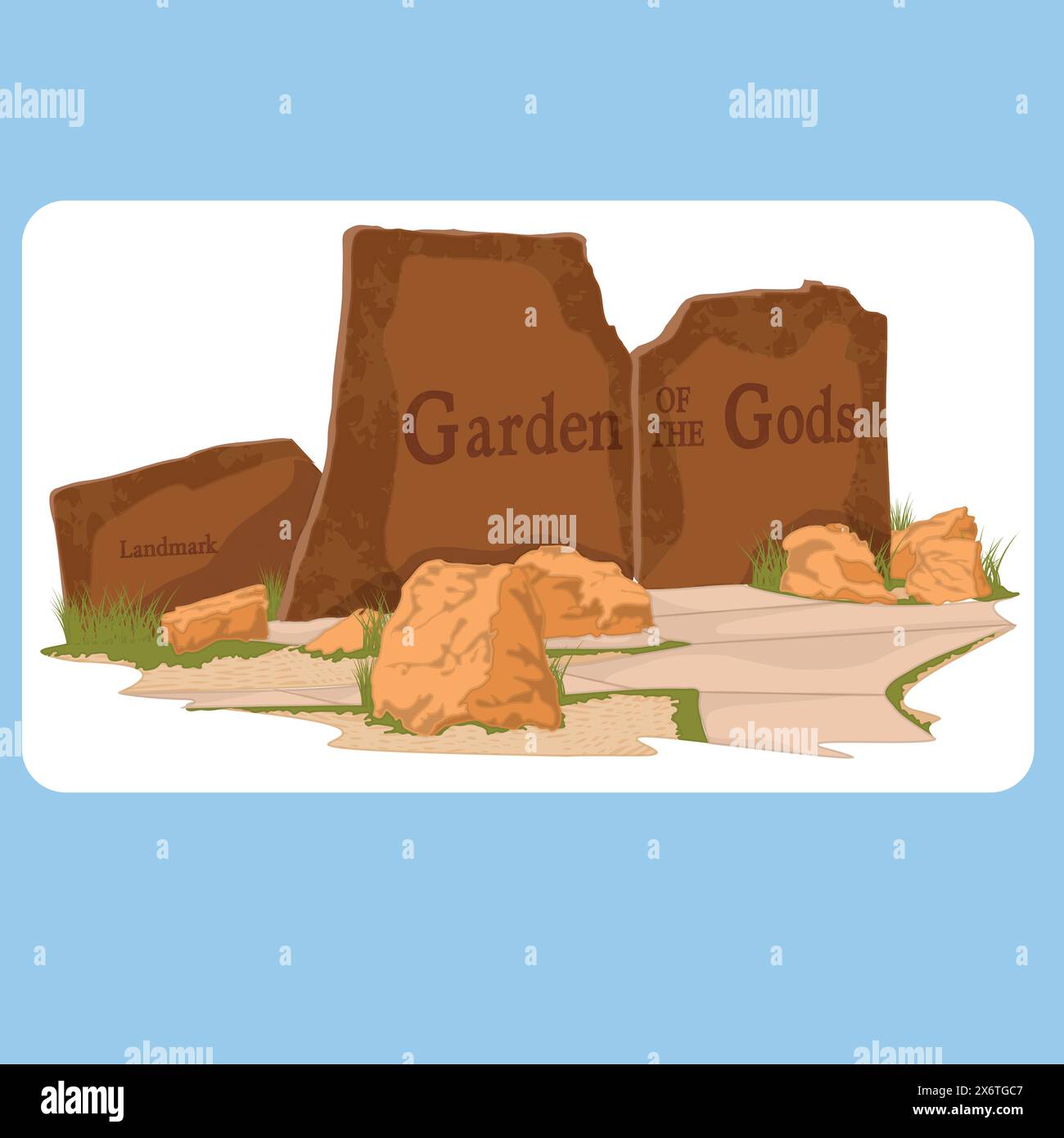 Garden of the Gods Sign Stock Vector Image & Art - Alamy