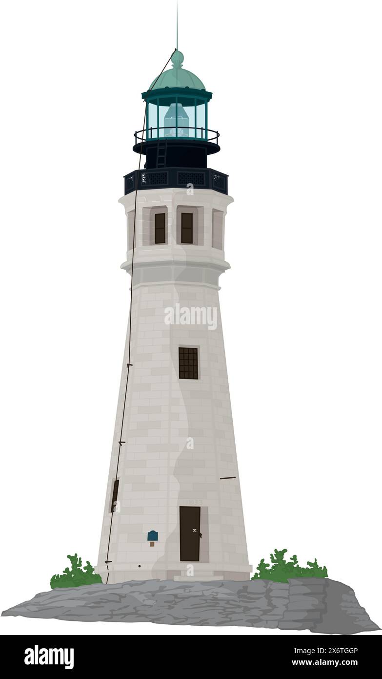 Buffalo Main Lighthouse Stock Vector Image And Art Alamy 