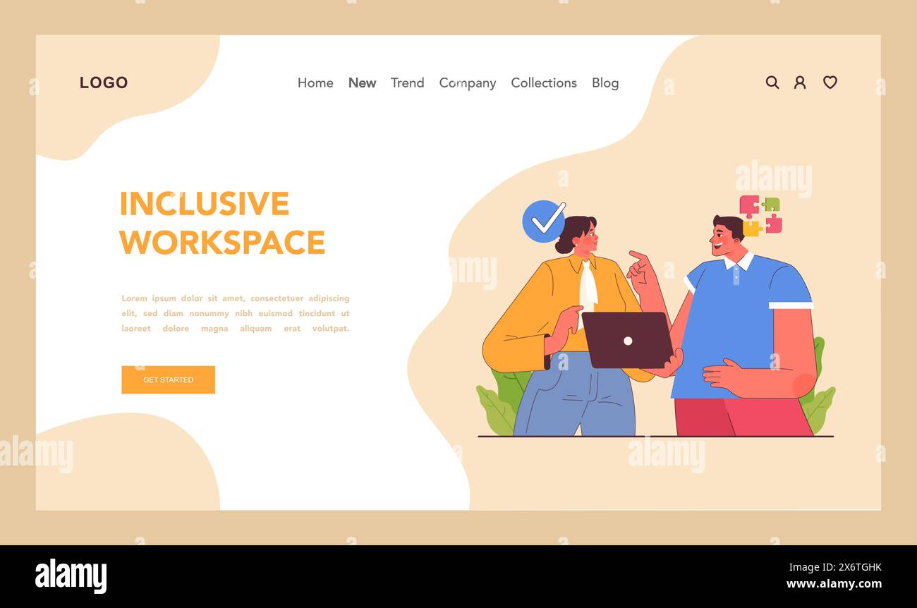 Neurodiversity web banner or landing page. Cognitive development ...