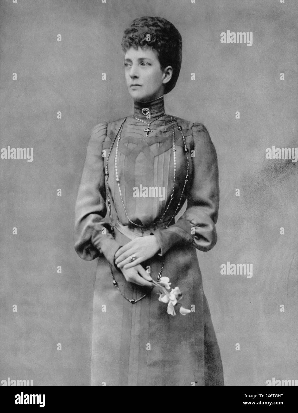 A portrait of Her Majesty Queen Alexandra, wife of King Edward VII. She ...