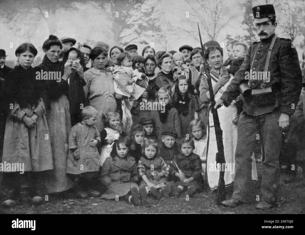 A photograph of a Dutch concentration camp for Belgian refugees who ...
