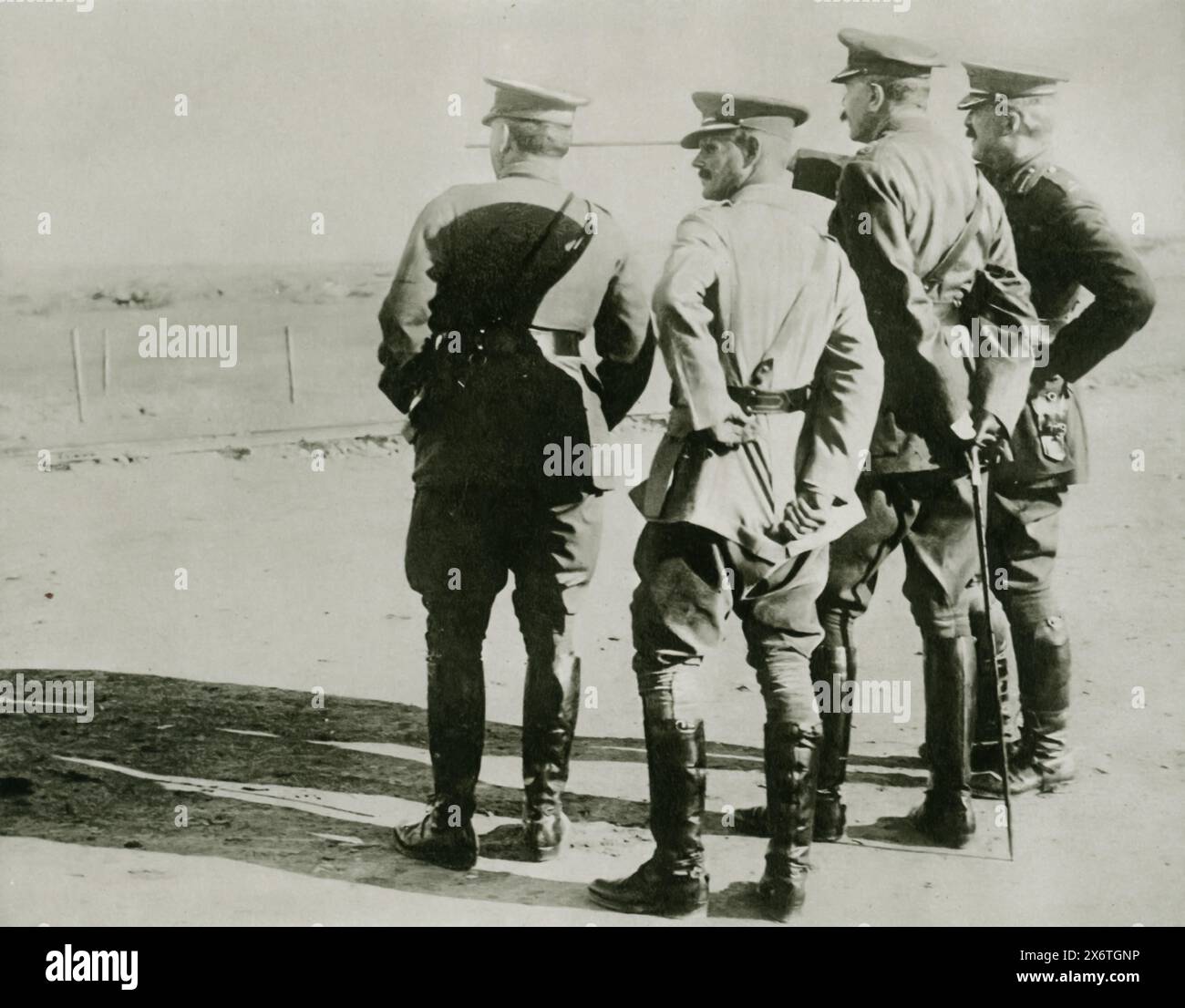 A photograph of Major-General Davis, Lord Kitchener, and Generals ...