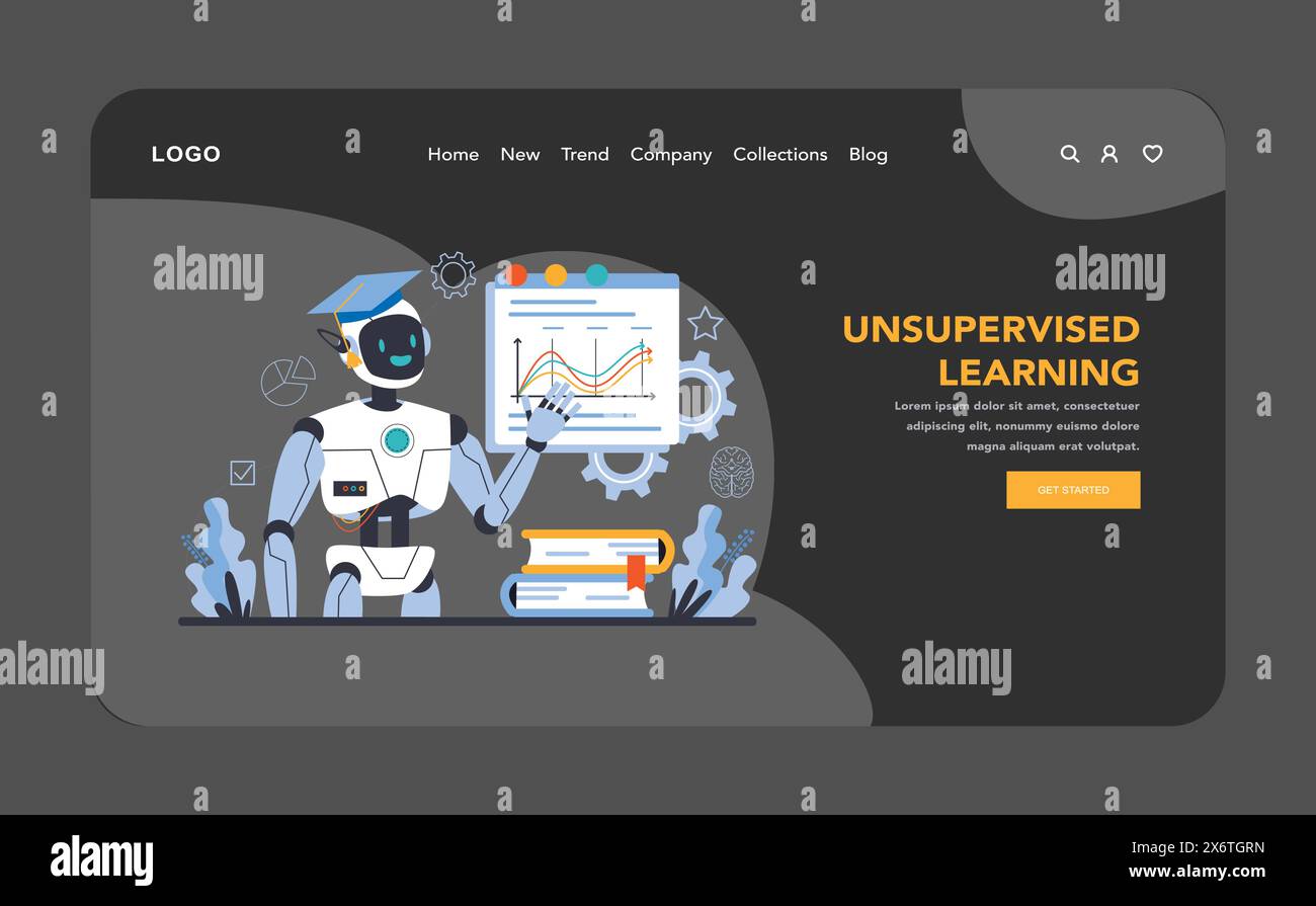 AI Model night or dark mode web or landing page. A visual exploration ...