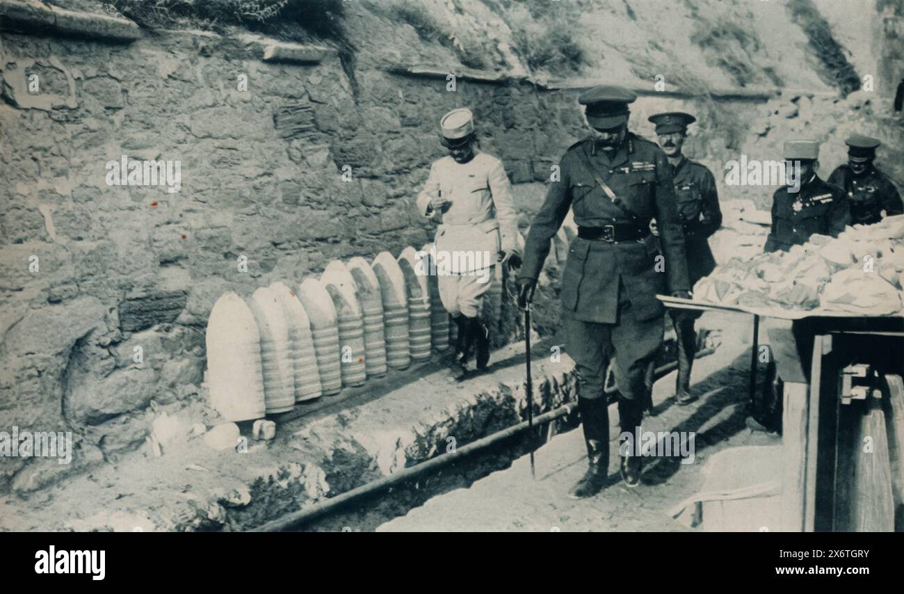 A photograph of Lord Kitchener inside a Turkish fort with Colonel Sir ...