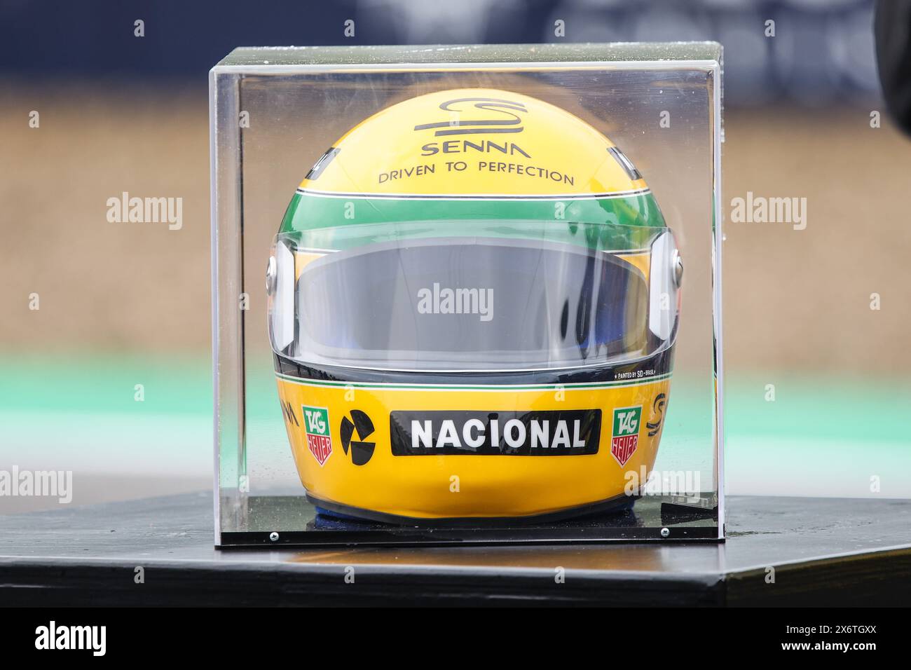 Imola, Italie. 16th May, 2024. Ayrton Senna helmet, casque, during the ...
