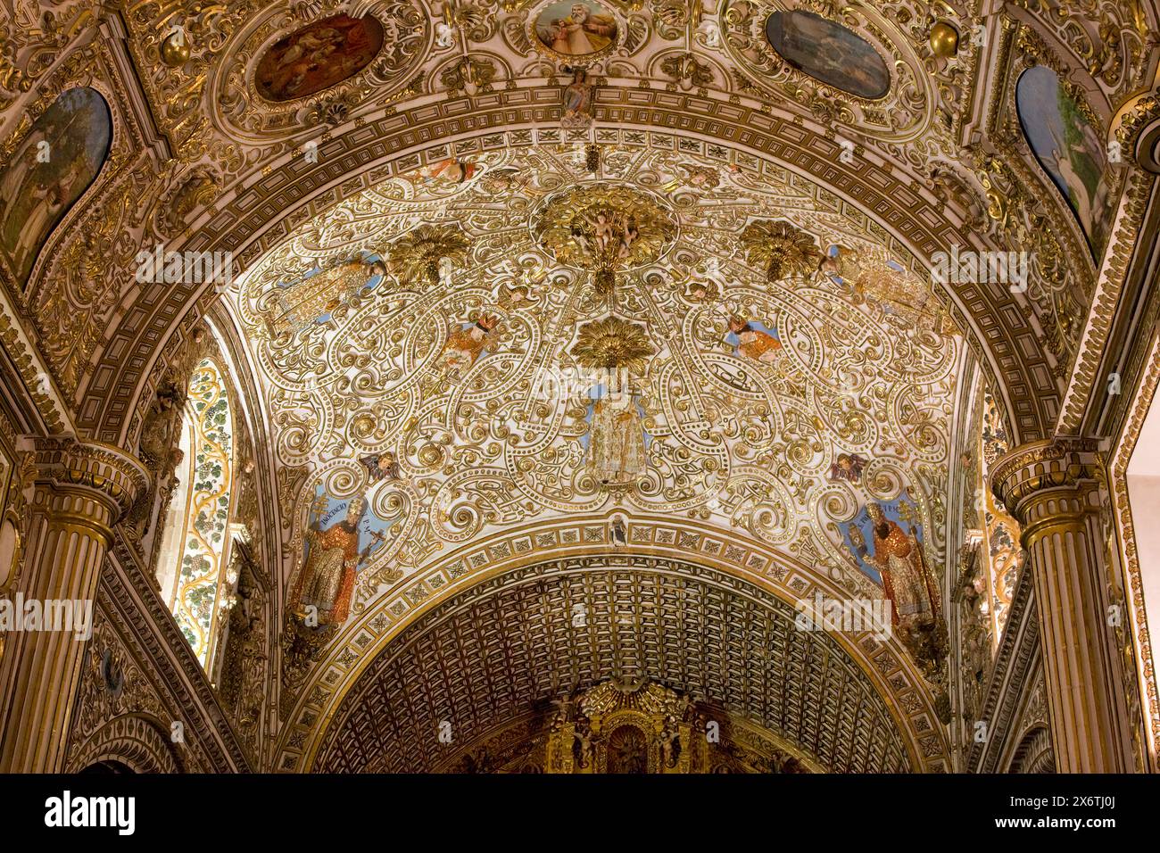 Oaxaca; Mexico; North America. Ceiling of the Church of Santo Domingo ...
