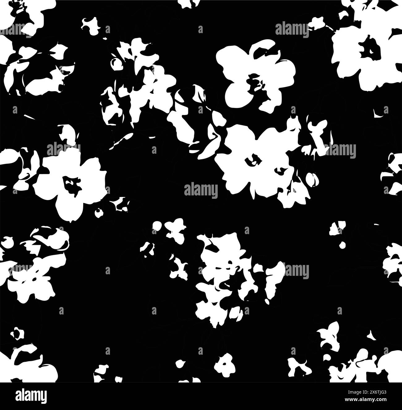 Vintage flower wallpaper yellow Black and White Stock Photos & Images ...