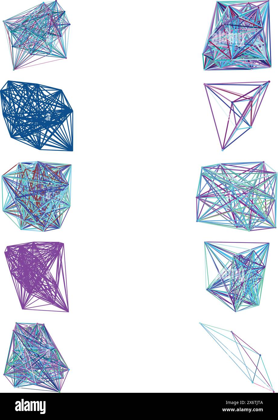 A set of abstract isolated futuristic node network connection design elements Stock Vector Image ...