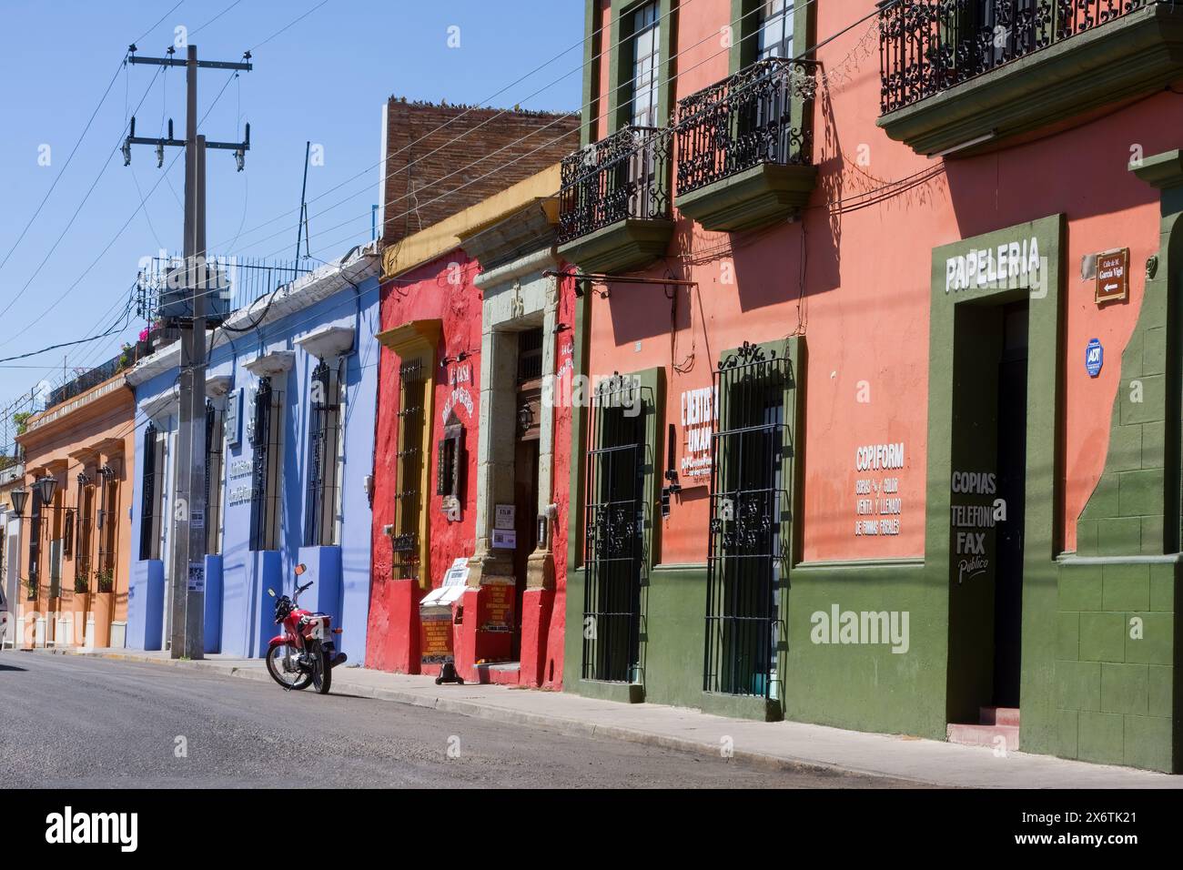 Oaxaca; Mexico; North America. Street Scene, Manuel Garcia Vigil Street ...