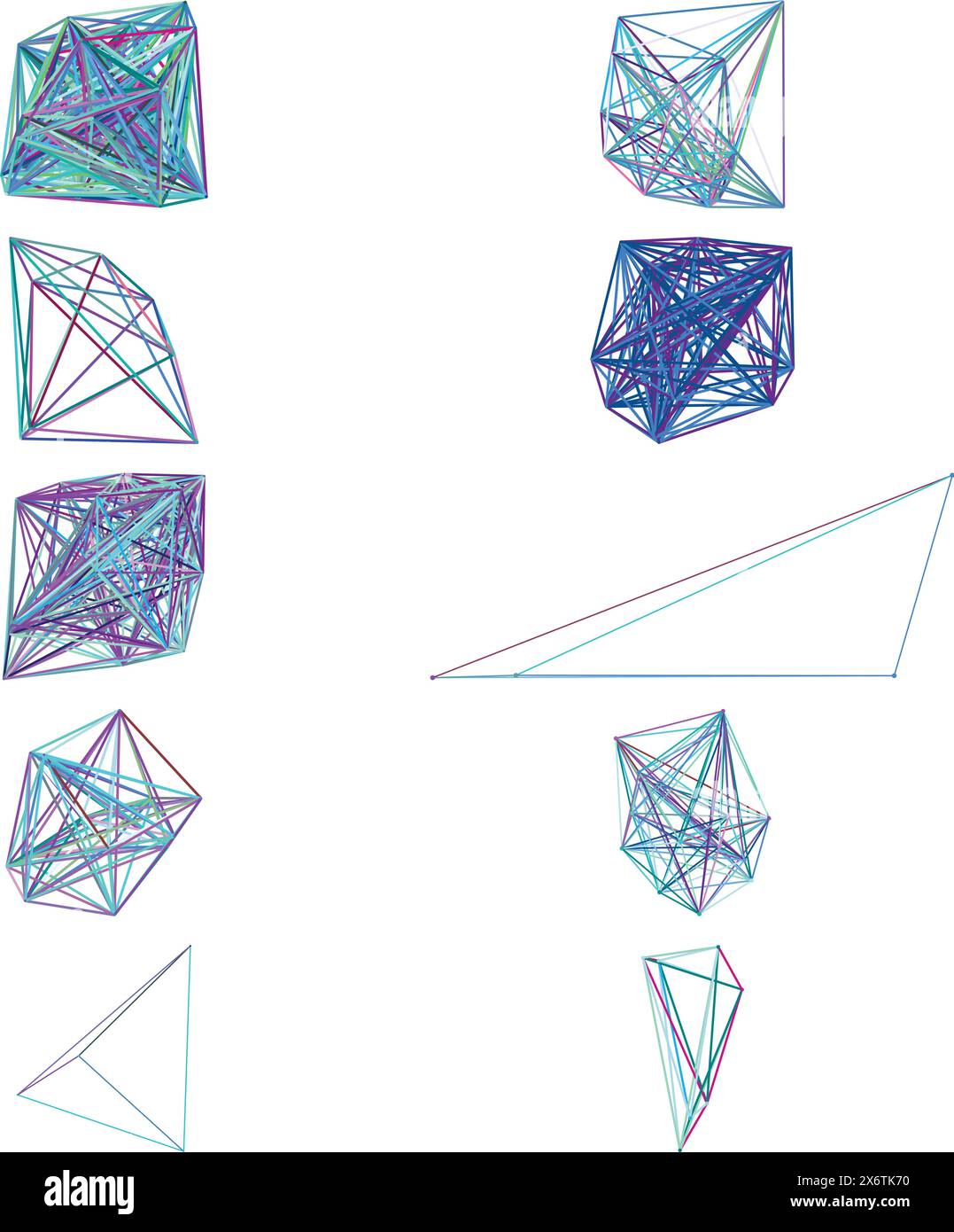 A set of abstract isolated futuristic node network connection design elements Stock Vector Image ...