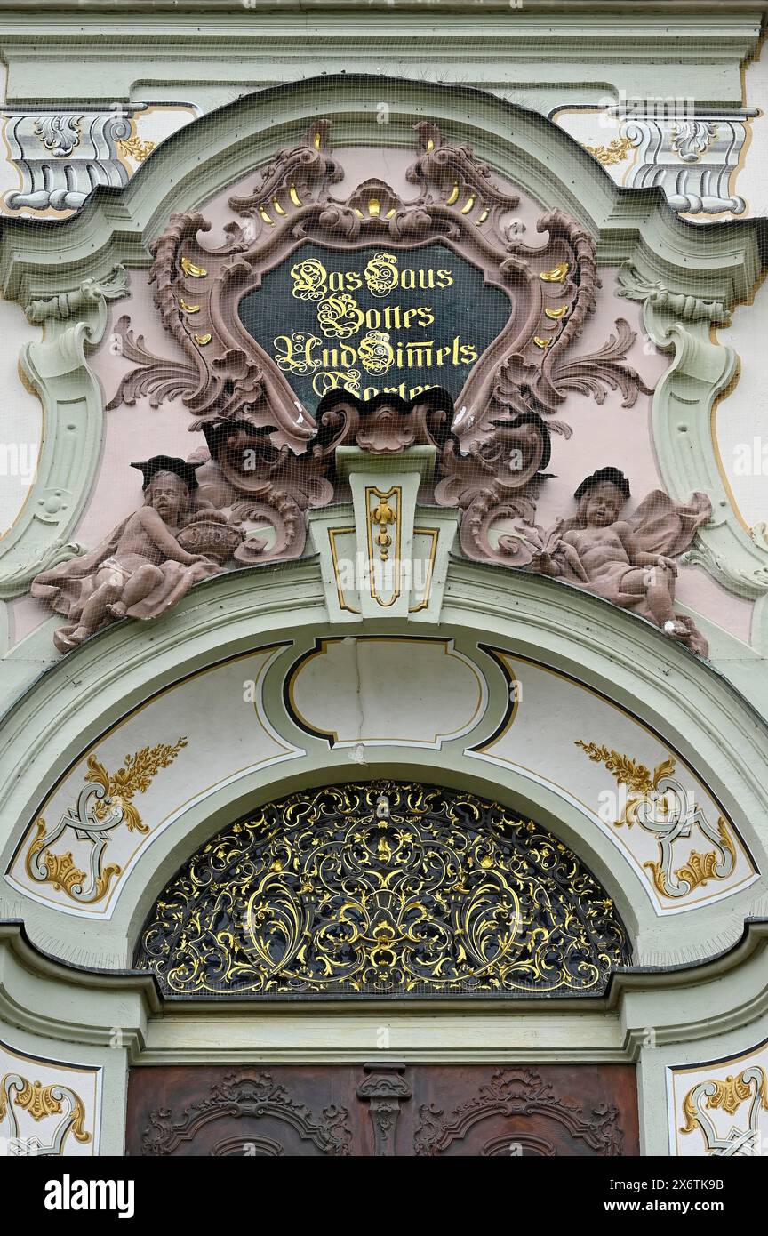 Entrance gate, Basilica of St Alexander and St Theodor, Ottobeuren ...