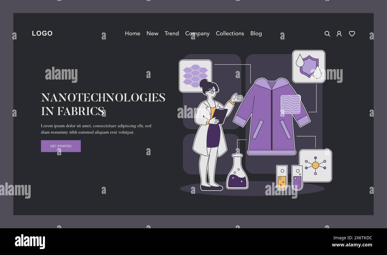 Fashion Tech concept. Scientist with hi-tech fabric innovation ...