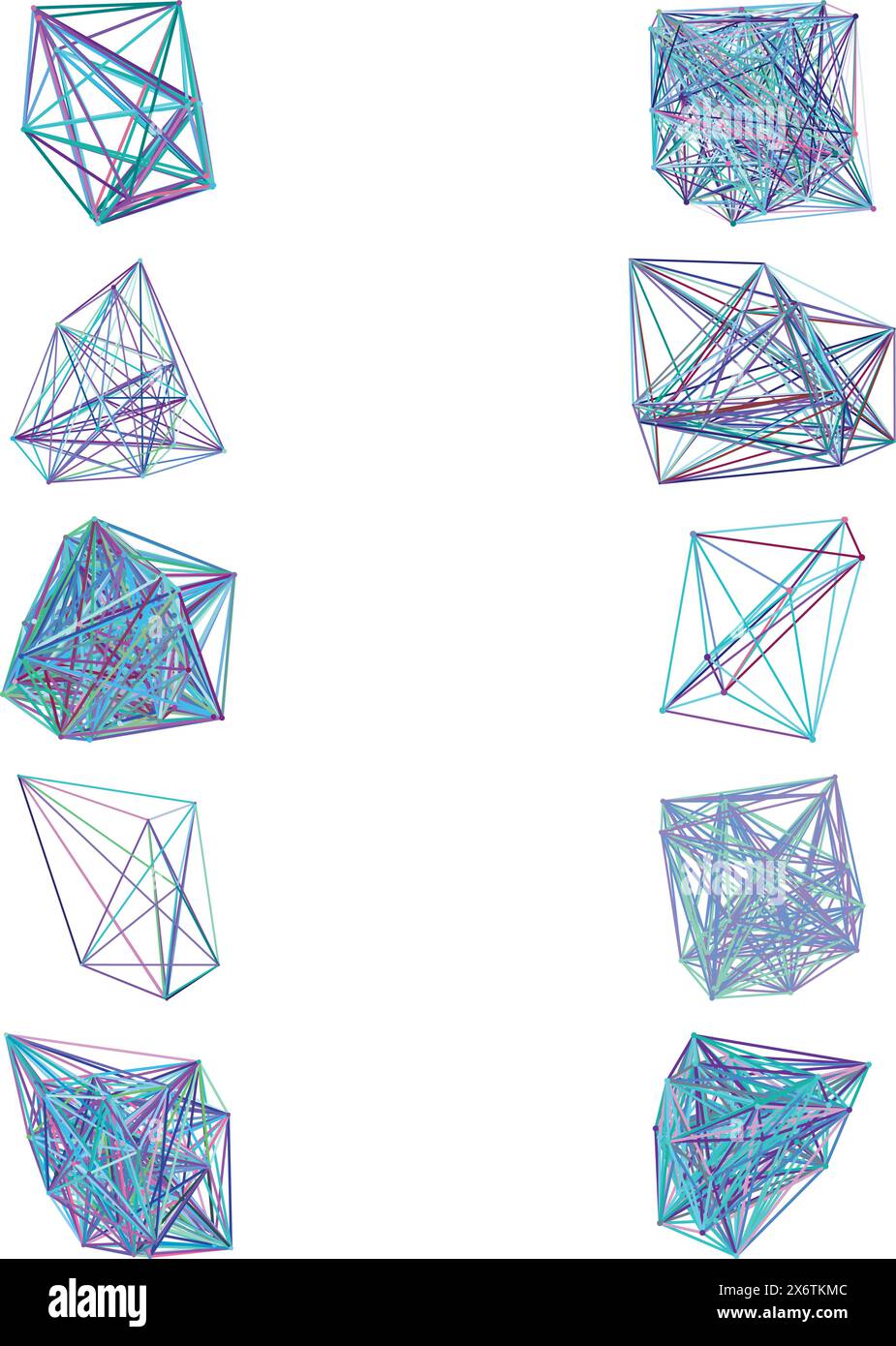 A set of abstract isolated futuristic node network connection design elements Stock Vector Image ...