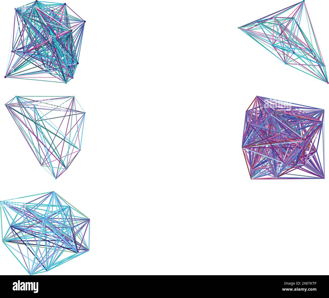 A set of abstract isolated futuristic node network connection design elements Stock Vector Image ...