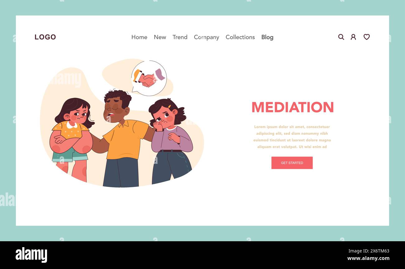 Mediation concept. A young mediator facilitates a peaceful resolution ... Mediation concept. A young mediator facilitates a peaceful resolution ...
