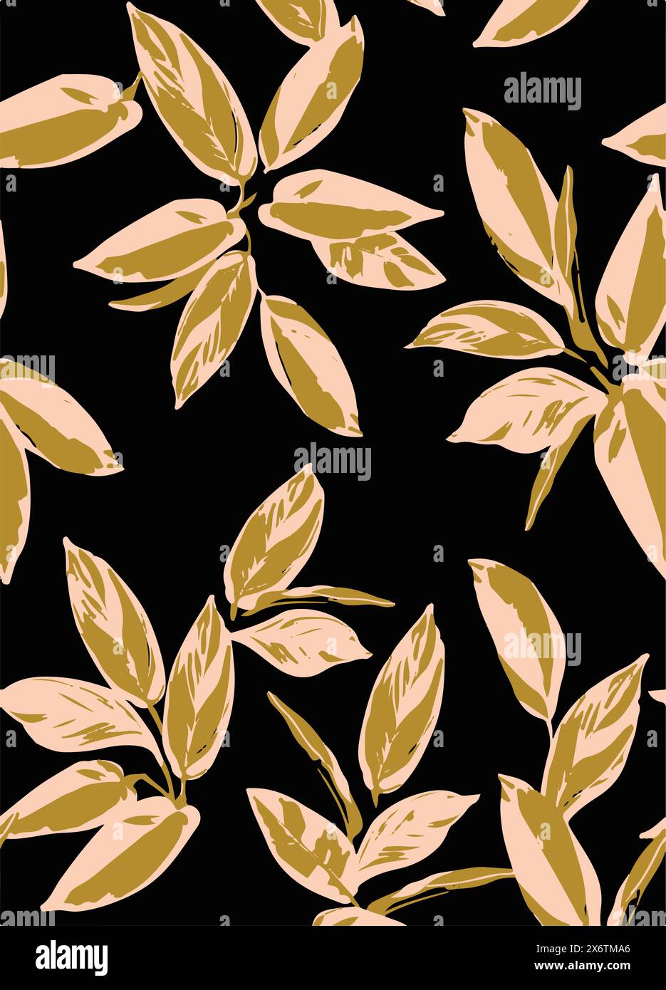 Floral seamless pattern with big flowers and Vector illustration Stock ...