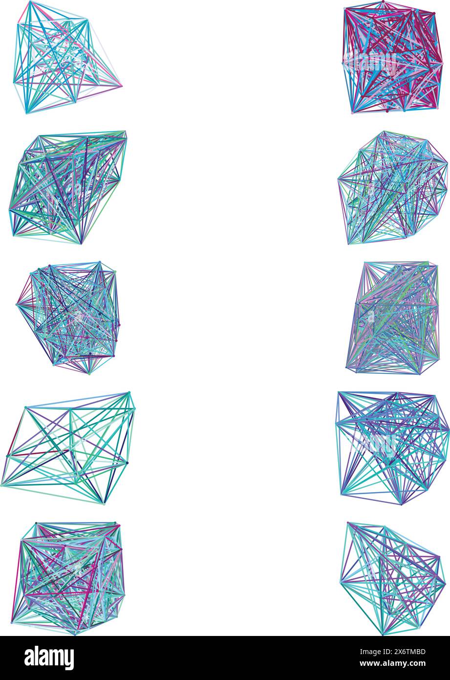 A set of abstract isolated futuristic node network connection design elements Stock Vector Image ...