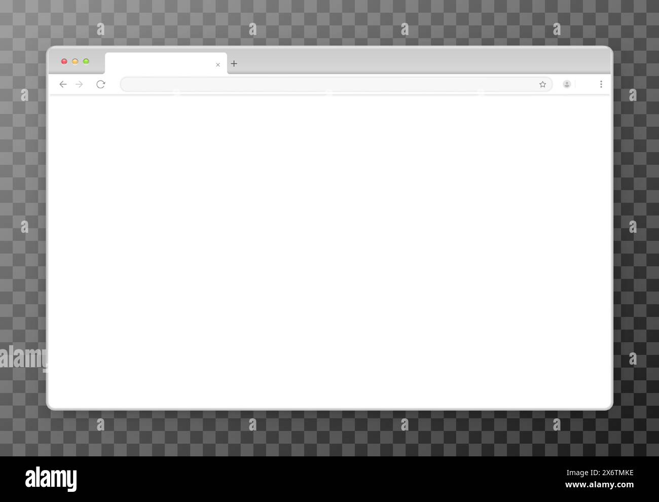 The design of the web browser window in white on a transparent ...