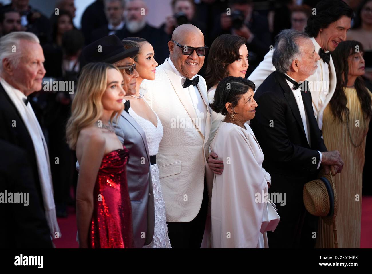 Jon Voight, from left, Chloe Fineman, Giancarlo Esposito, Nathalie Emmanuel, Laurence Fishburne ...