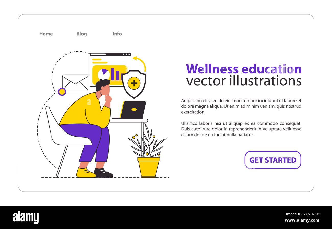 Wellness Education concept Portrays the enrichment of health knowledge ...