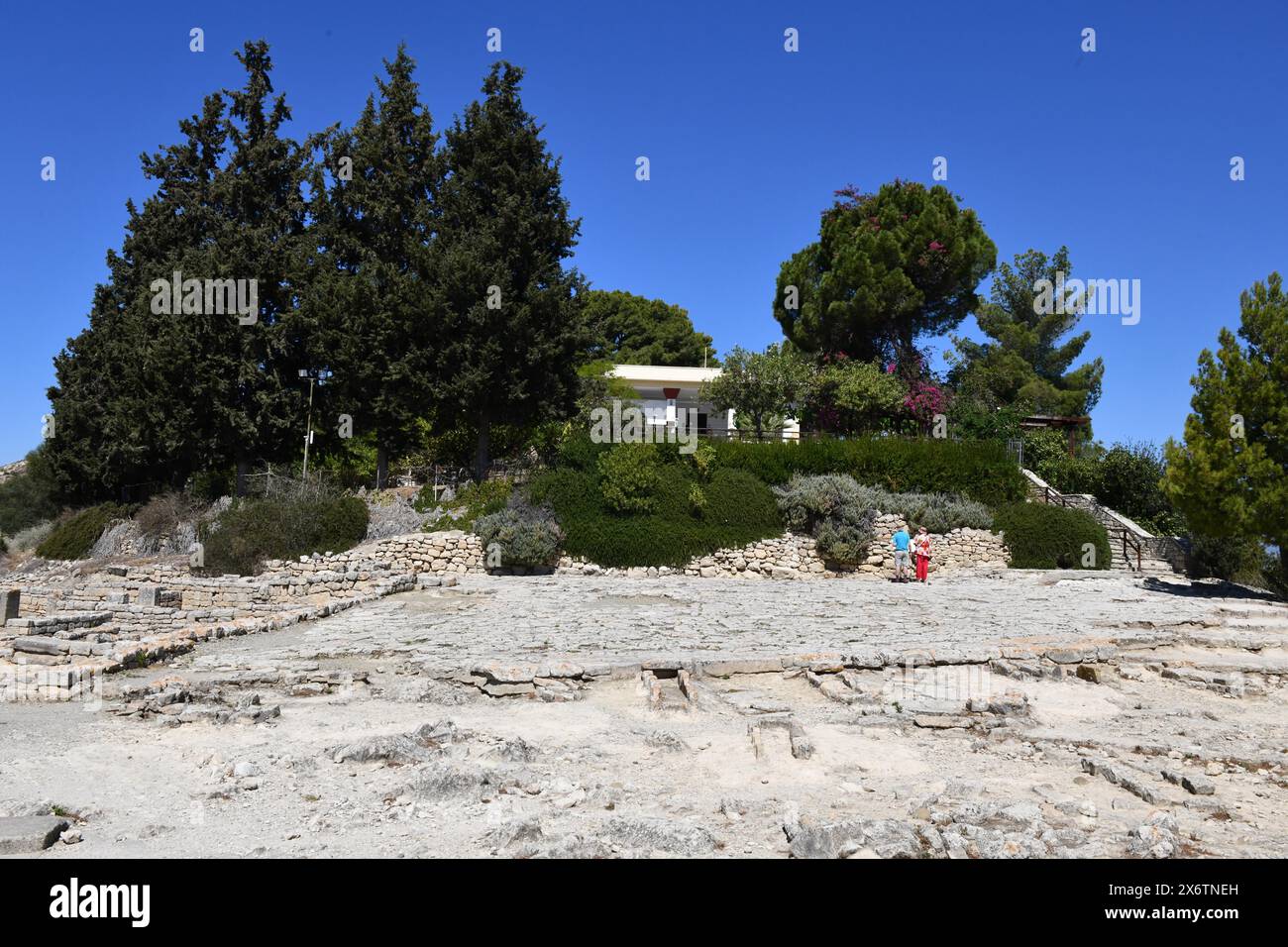 View of upper square courtyard open space court floor find of palace of ...