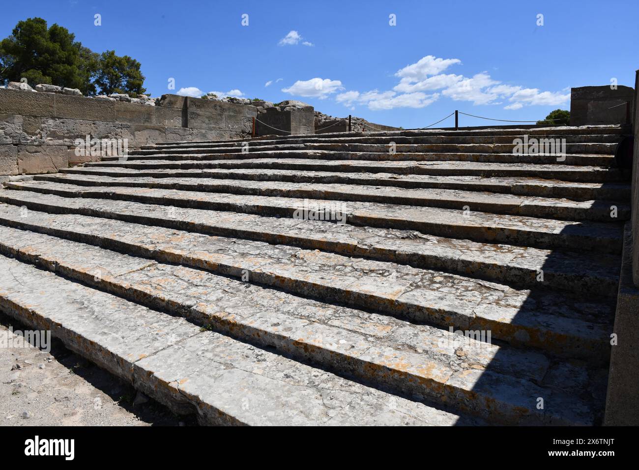 View of Propylaea monumental grand staircase to in front of ancient ...