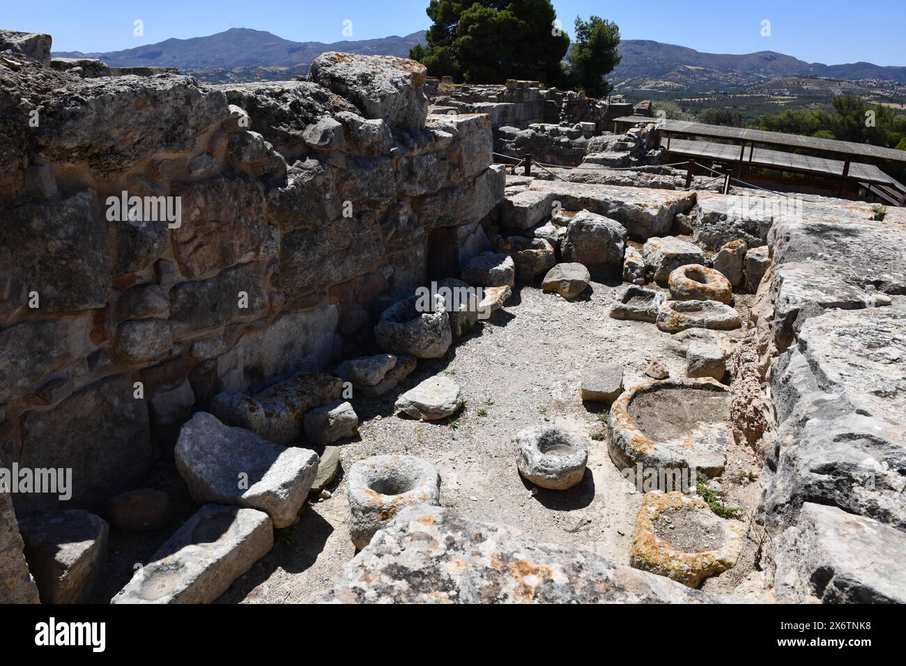 Archaeological site on Phaistos hill of Minoan culture of pre-Greek ...