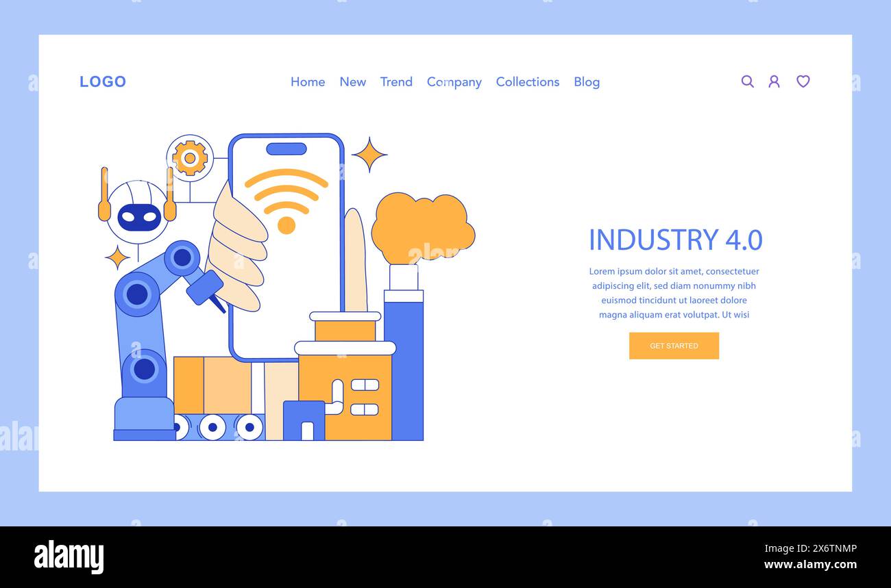 Industry 4.0 concept. Digital transformation in manufacturing with ... Industry 4.0 concept. Digital transformation in manufacturing with ...