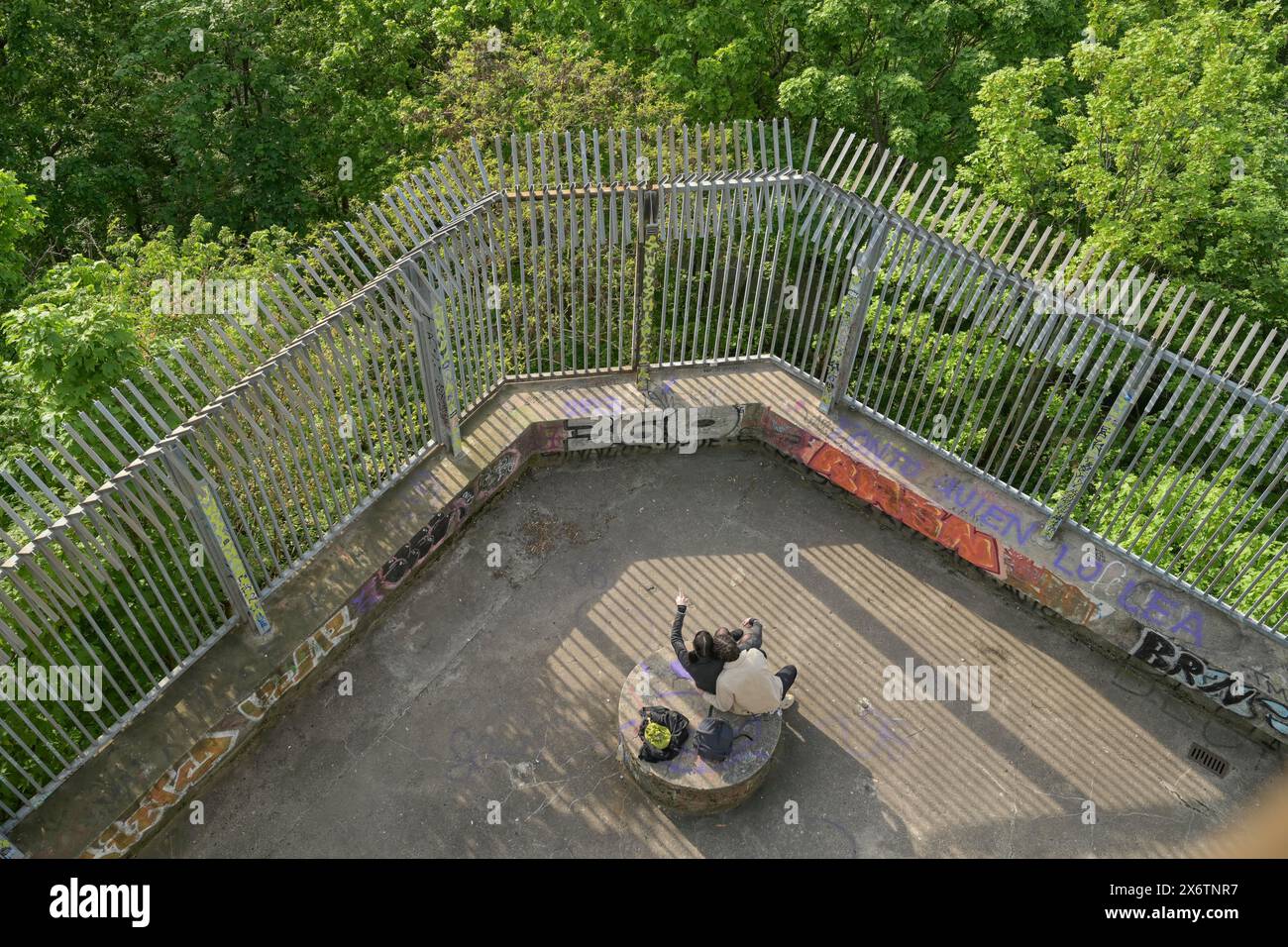 Viewing platform, Flak tower, Volkspark Humboldthain, Gesundbrunnen ...