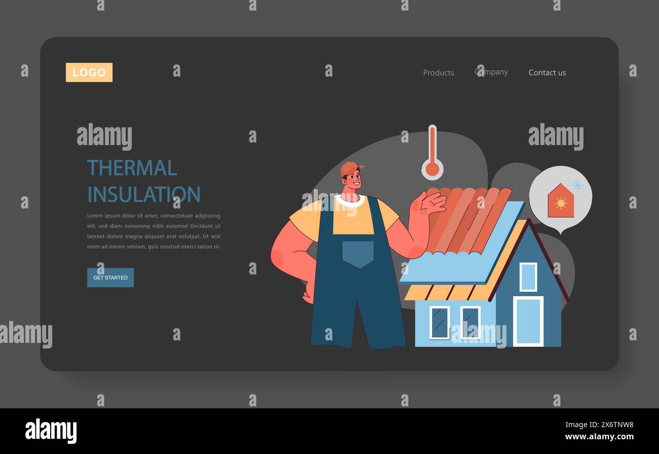 Thermal Insulation concept. Technician installs roof insulation, enhancing home energy ...
