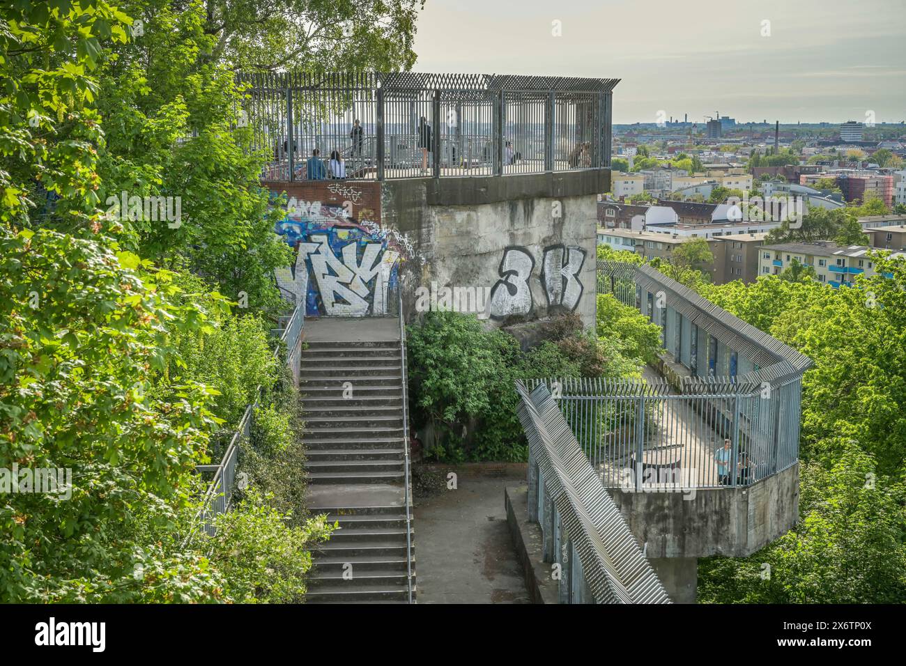 Viewing platform, Flak tower, Volkspark Humboldthain, Gesundbrunnen ...