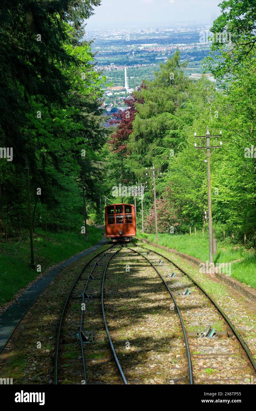 Koenigstuhlbahn, Heidelberg mountain railway, funicular railway ...