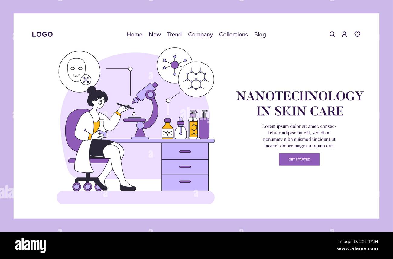 Skincare innovation concept. Researcher analyzes advanced skin ... Skincare innovation concept. Researcher analyzes advanced skin ...