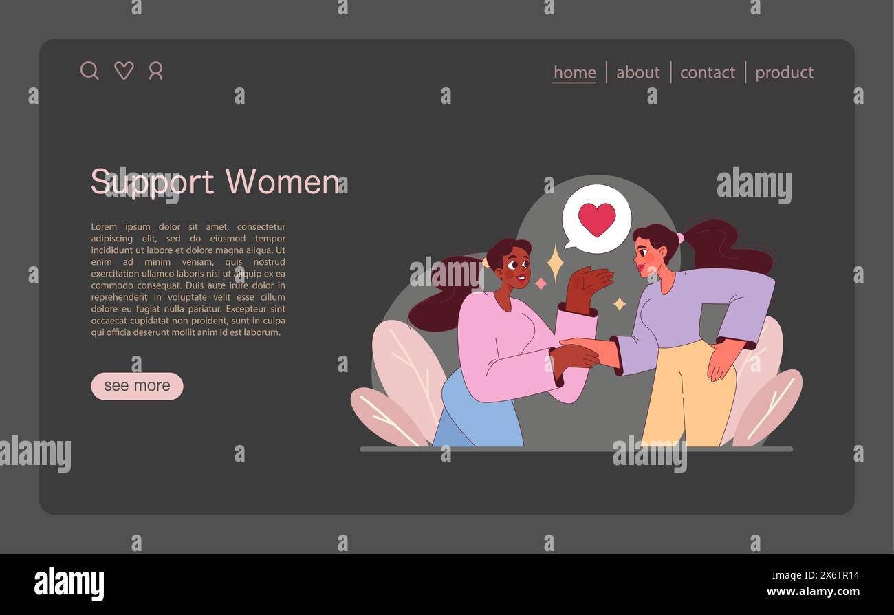 Two diverse women share a moment of mutual support, symbolized by a ...