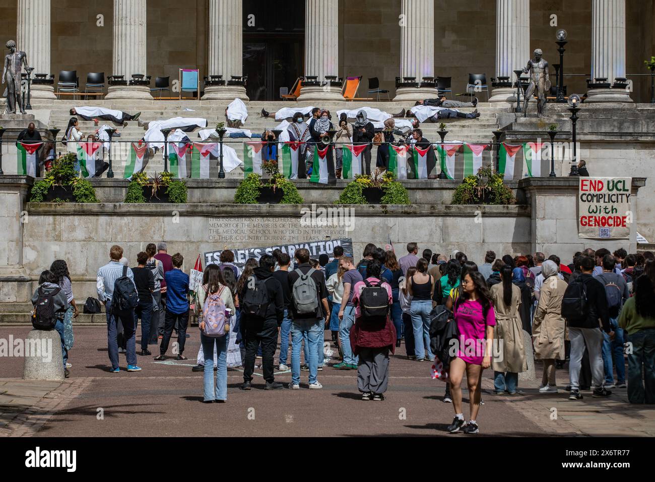 London, UK. 15th May, 2024. Students from University College London ...