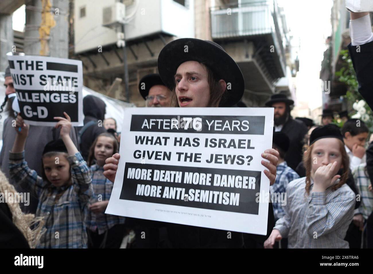 JERUSALEM - MAY 14: Members of Neturei Karta, a fringe ultra-Orthodox ...