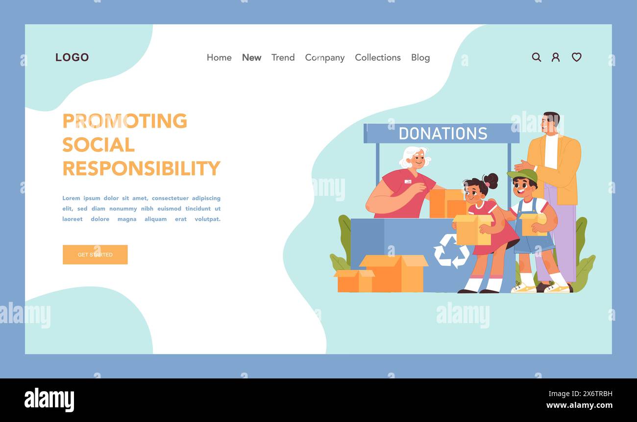 Child development concept. Children joyfully participating in donation ...